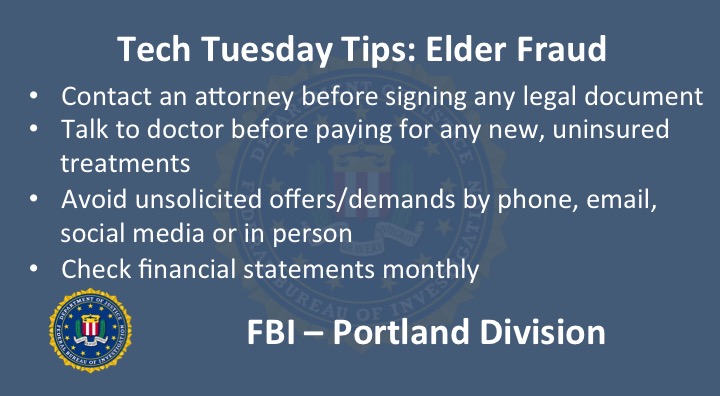 FBI Tech Tuesday: Building a Digital Defense Against Elder Fraud ...