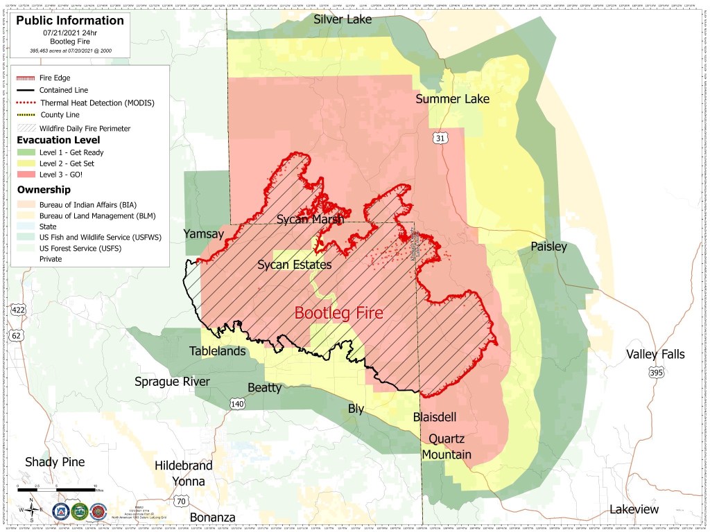 Bootleg fire reaches 394,407 Acres with 32% containment - Update for ...